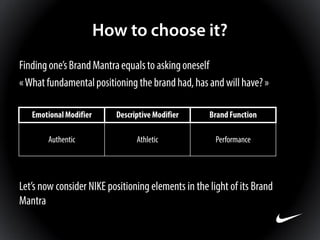 NIKE Brand Mantra - Brand Managemement | PDF