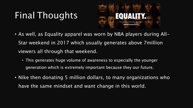 Nike Equality Campaign | PPT