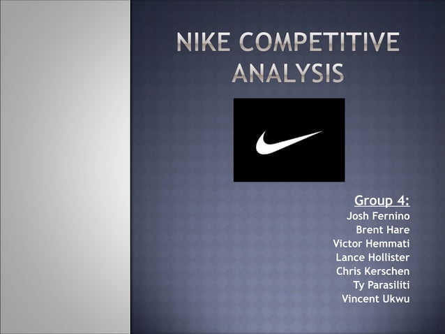 Nike competitive analysis | PPT