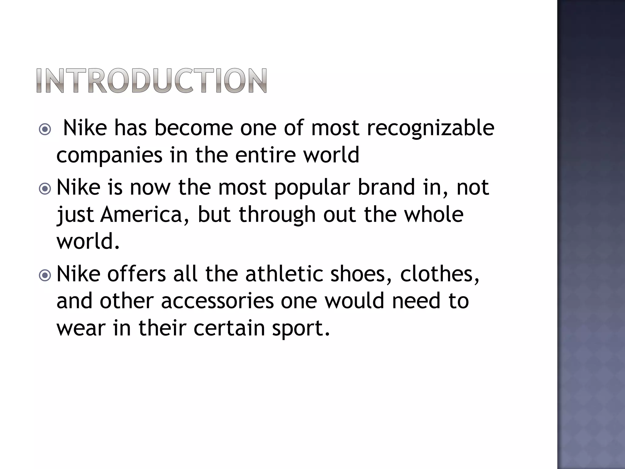 Nike competitive analysis | PDF | Apparel Industry | Industries