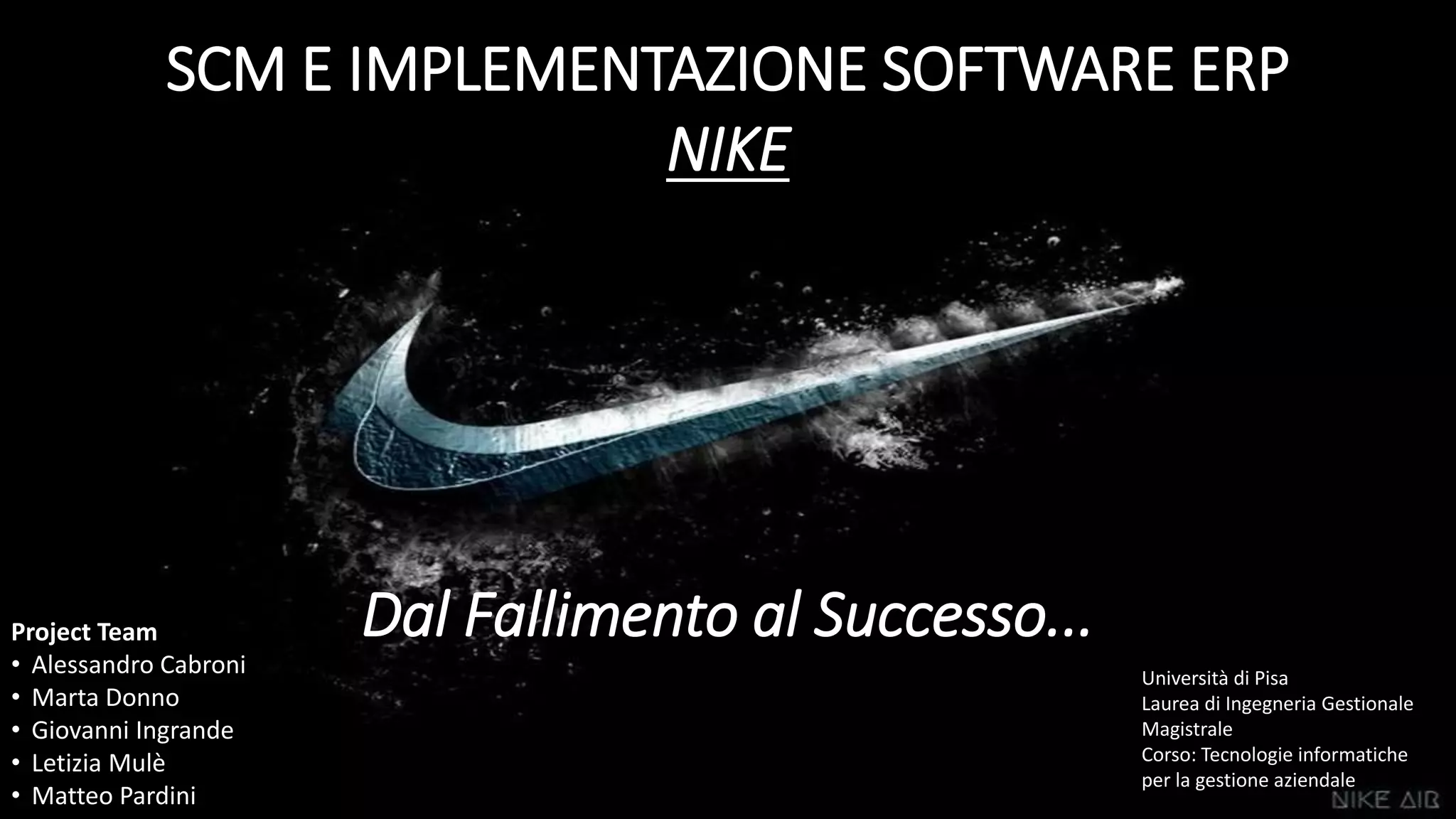 implementazione sistema erp Nike | PPTX