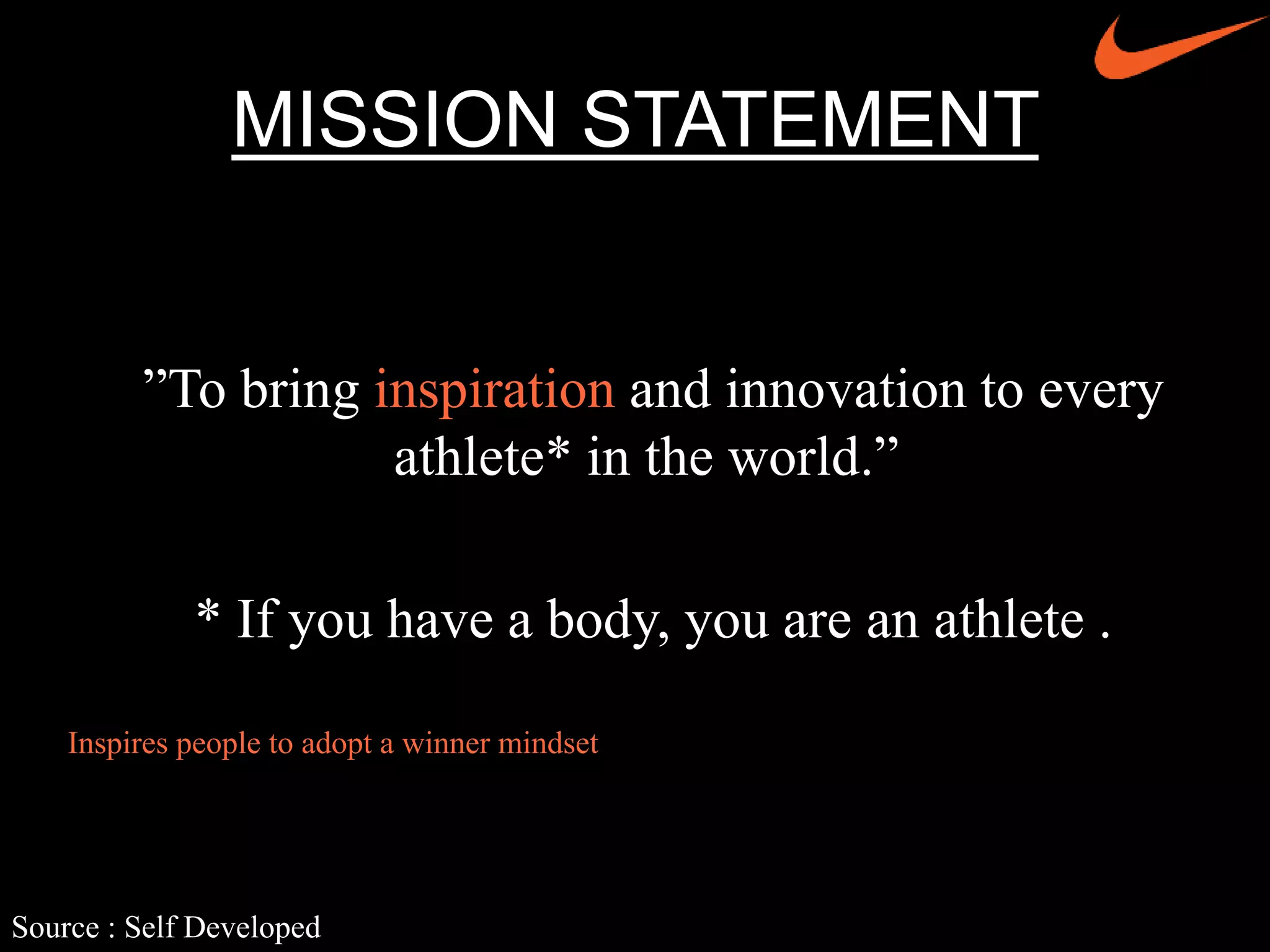 Nike Brand Study Analysis overall | PPTX