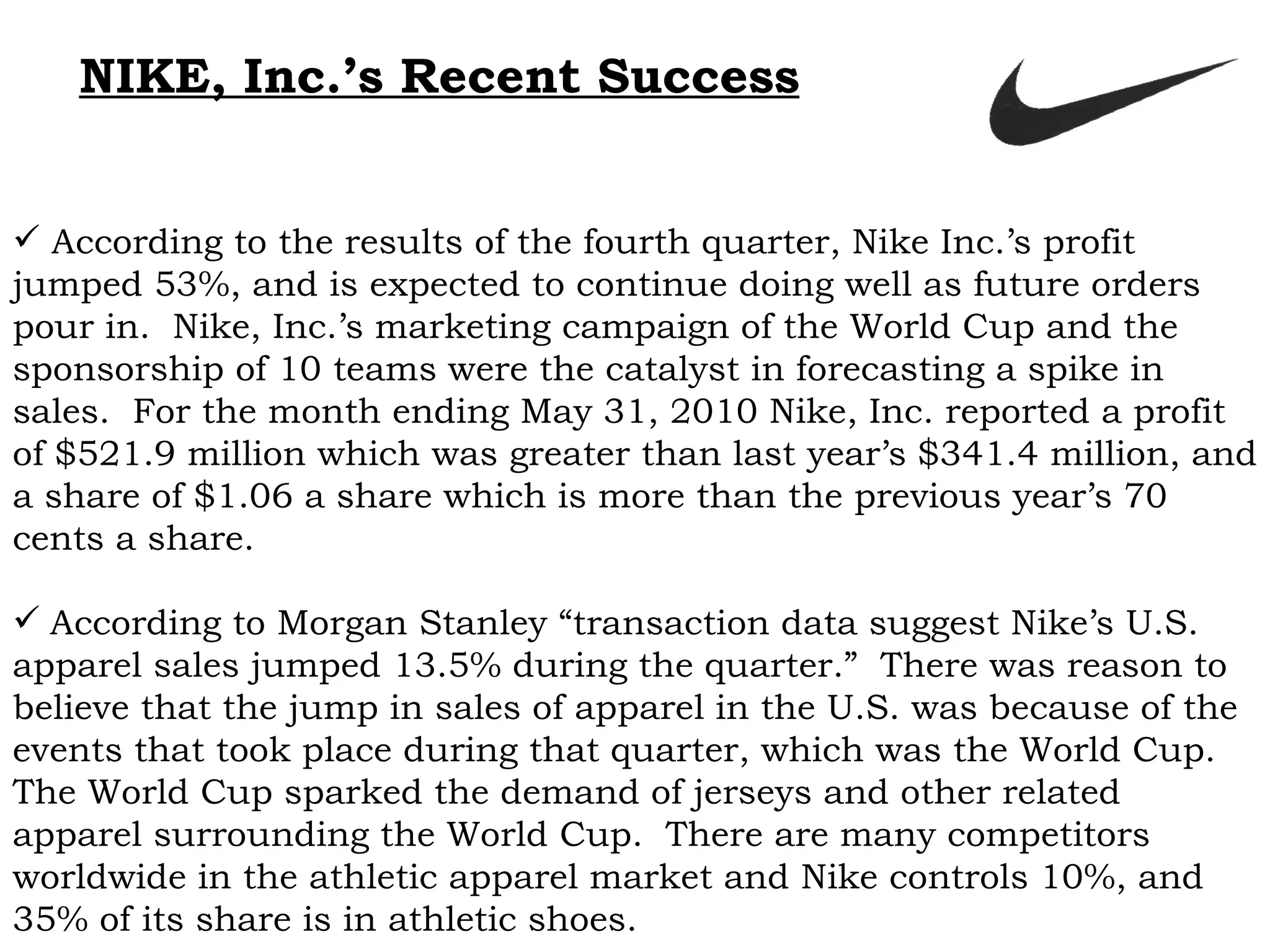 Nike, inc. presentation | PPT