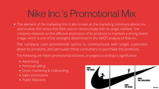 Nike Inc Marketing Mix Neeta Maxen | PDF