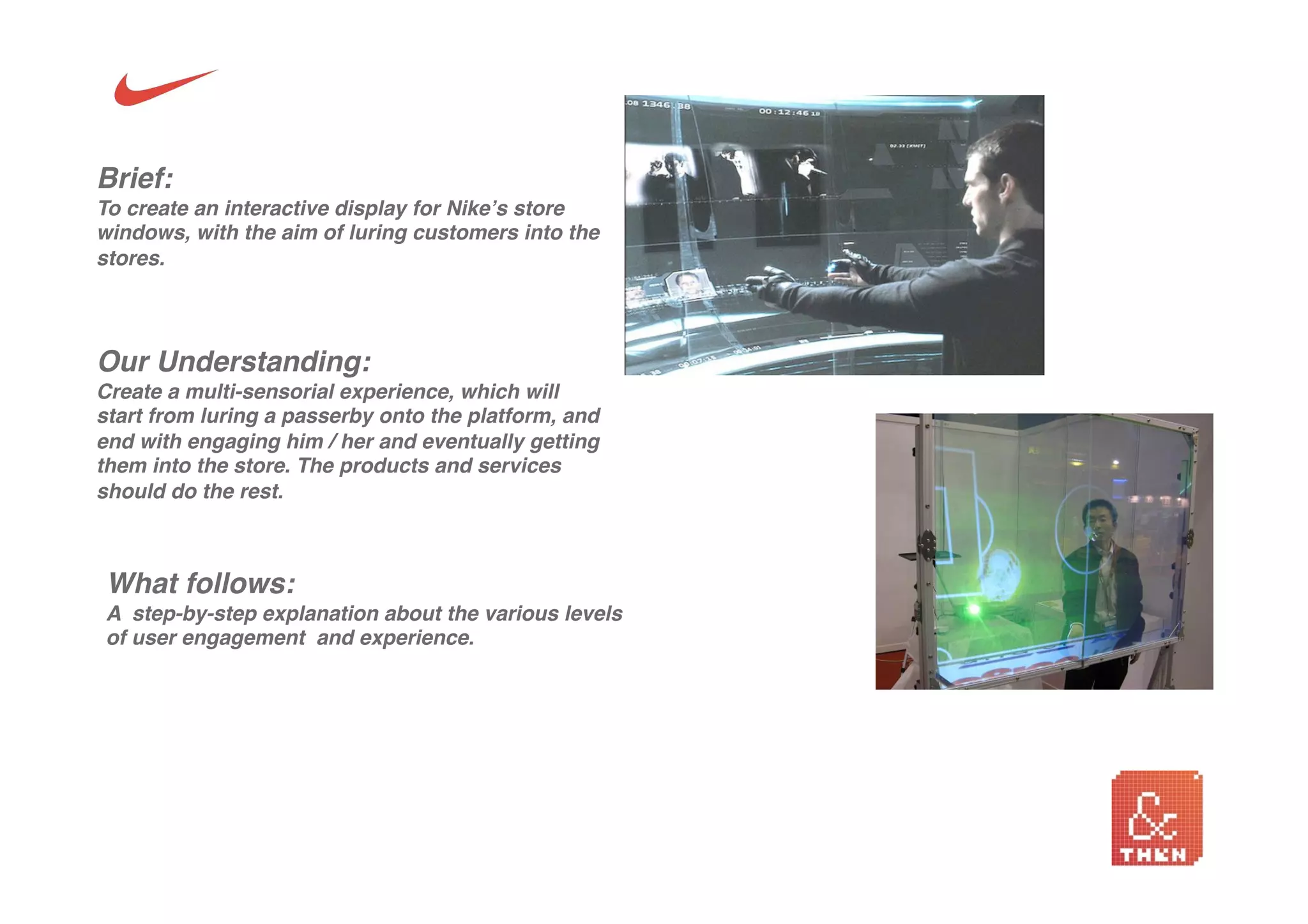 Nike interactive retail pitch by and then | PDF