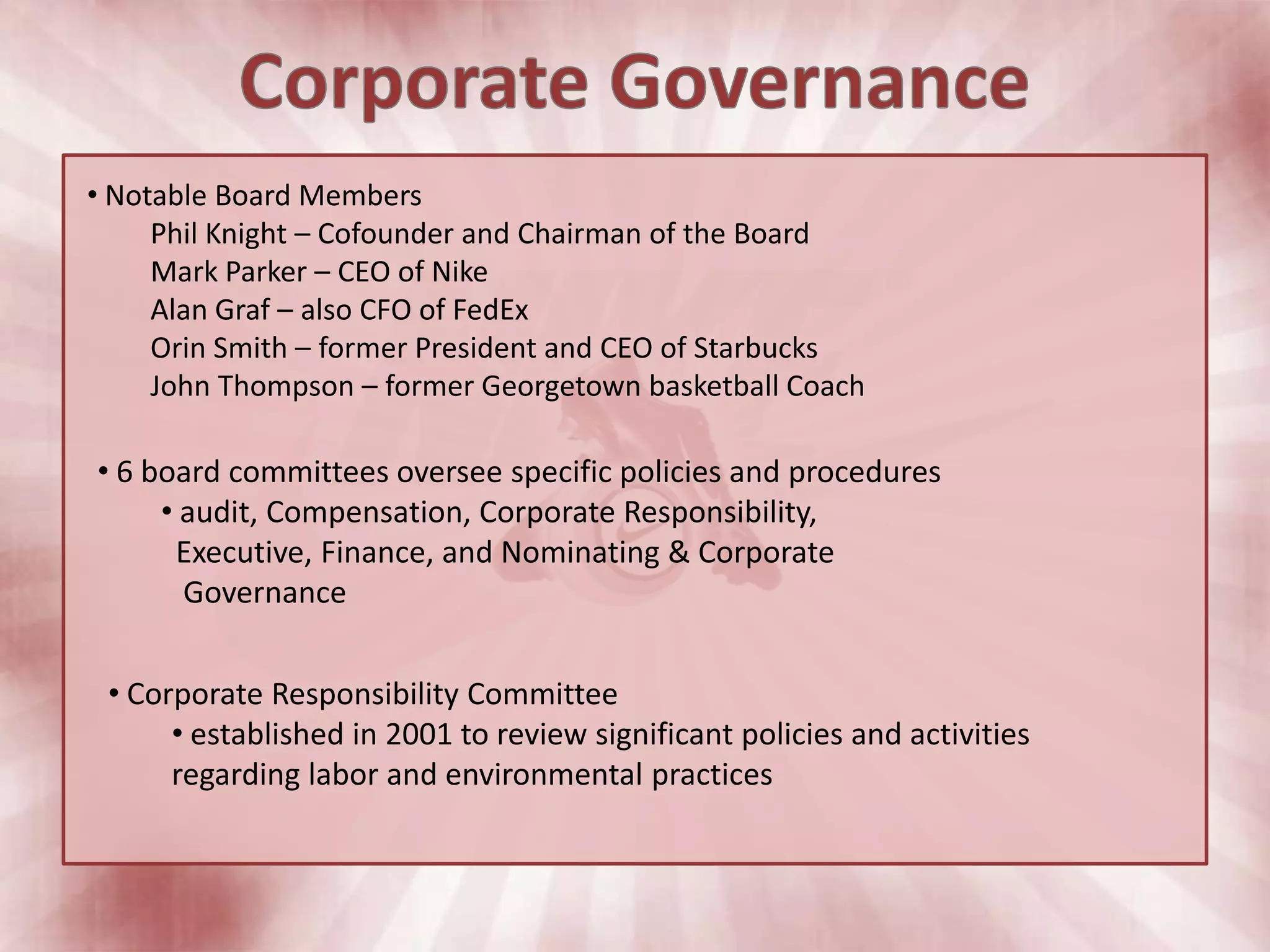 Nike Internal Analysis | PPTX