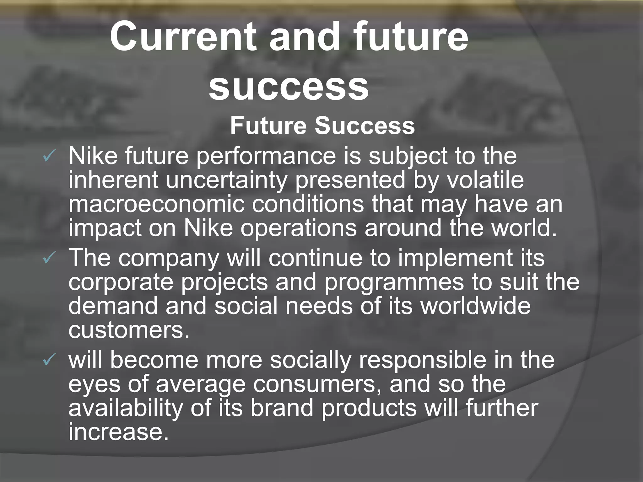 Nike financial analysis | PPTX