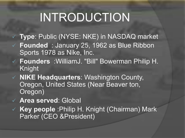 Nike financial analysis | PPTX