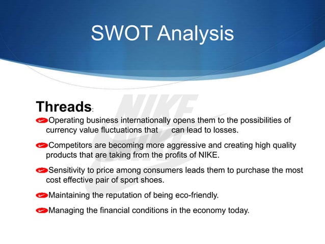 Nike SWOT Analysis | PPTX