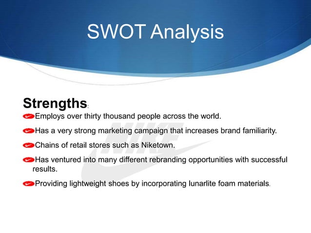 Nike SWOT Analysis | PPTX