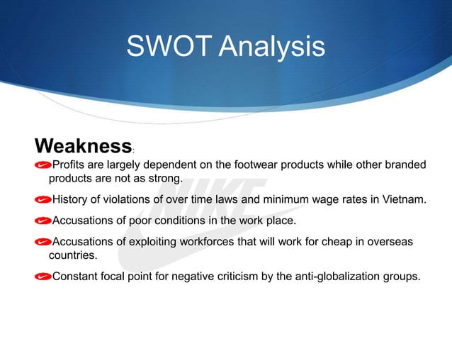 Nike SWOT Analysis | PPTX