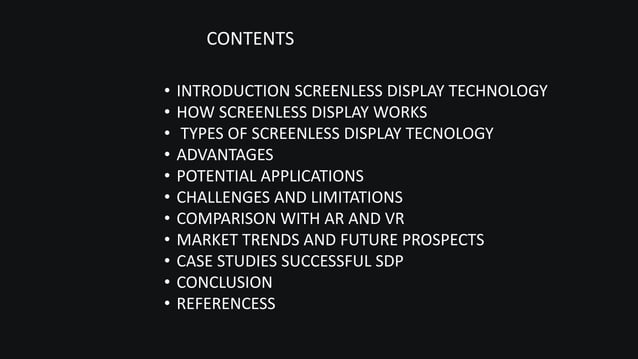 Screenless technology ppt for students s | PPTX | Augmented Reality | Technology & Computing