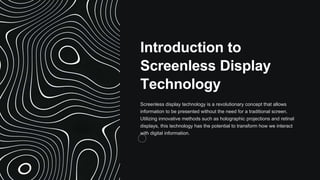 Screenless technology ppt for students s | PPTX
