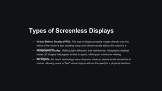 Screenless technology ppt for students s | PPTX