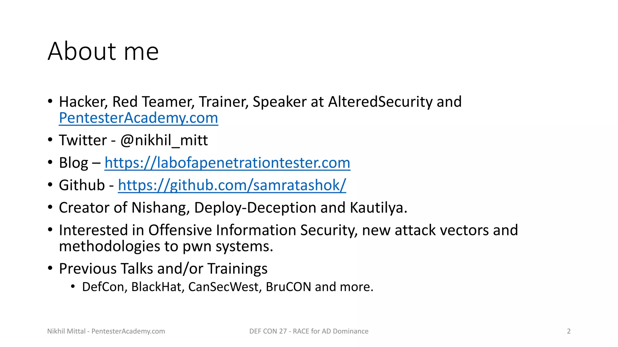 RACE - Minimal Rights and ACE for Active Directory Dominance | PPT