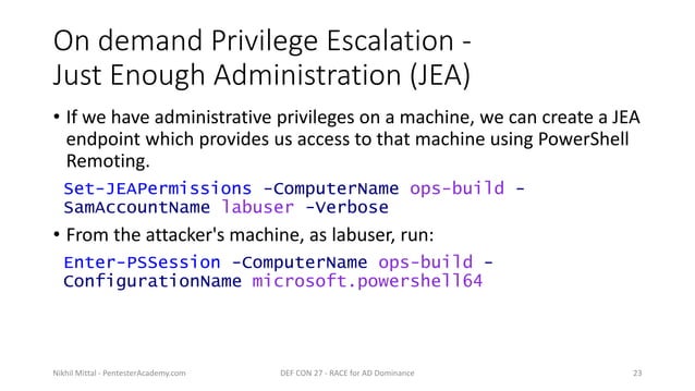 RACE - Minimal Rights and ACE for Active Directory Dominance | PPT