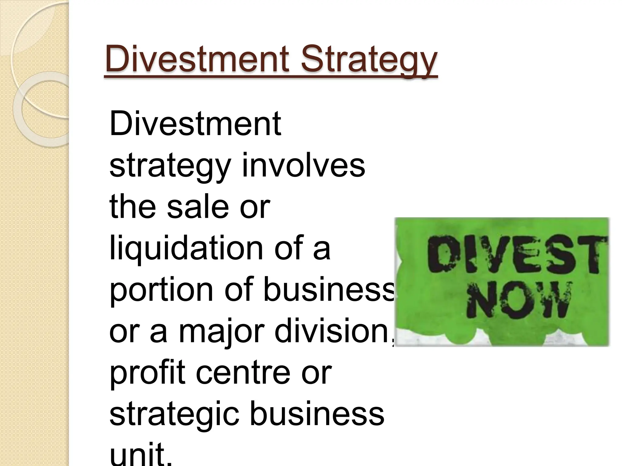 Divestment Strategy | PPTX