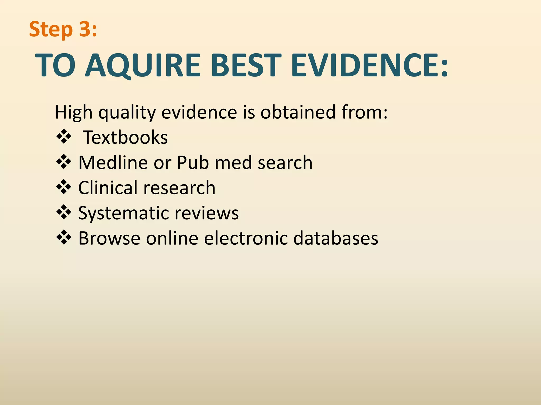 Evidence based medicine | PPTX