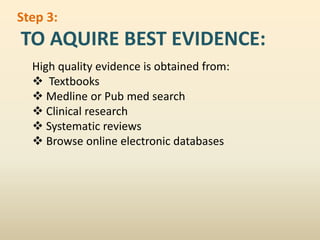 Evidence based medicine | PPTX