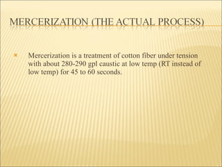 Benninger Merceriser | PPT