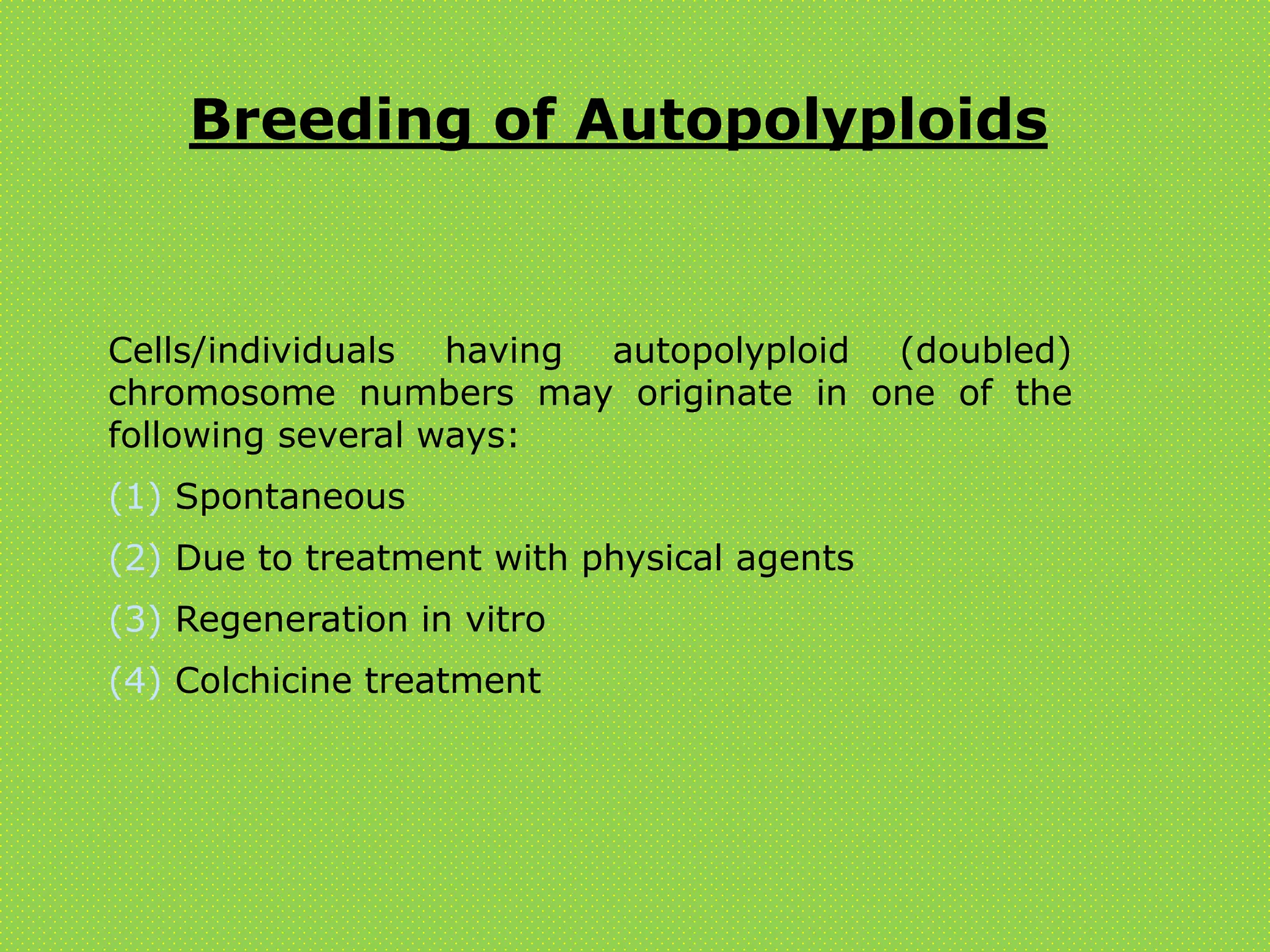 polyploid Breeding | PPTX