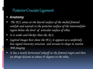 MRI KNEE JOINT ANATOMY | PPTX