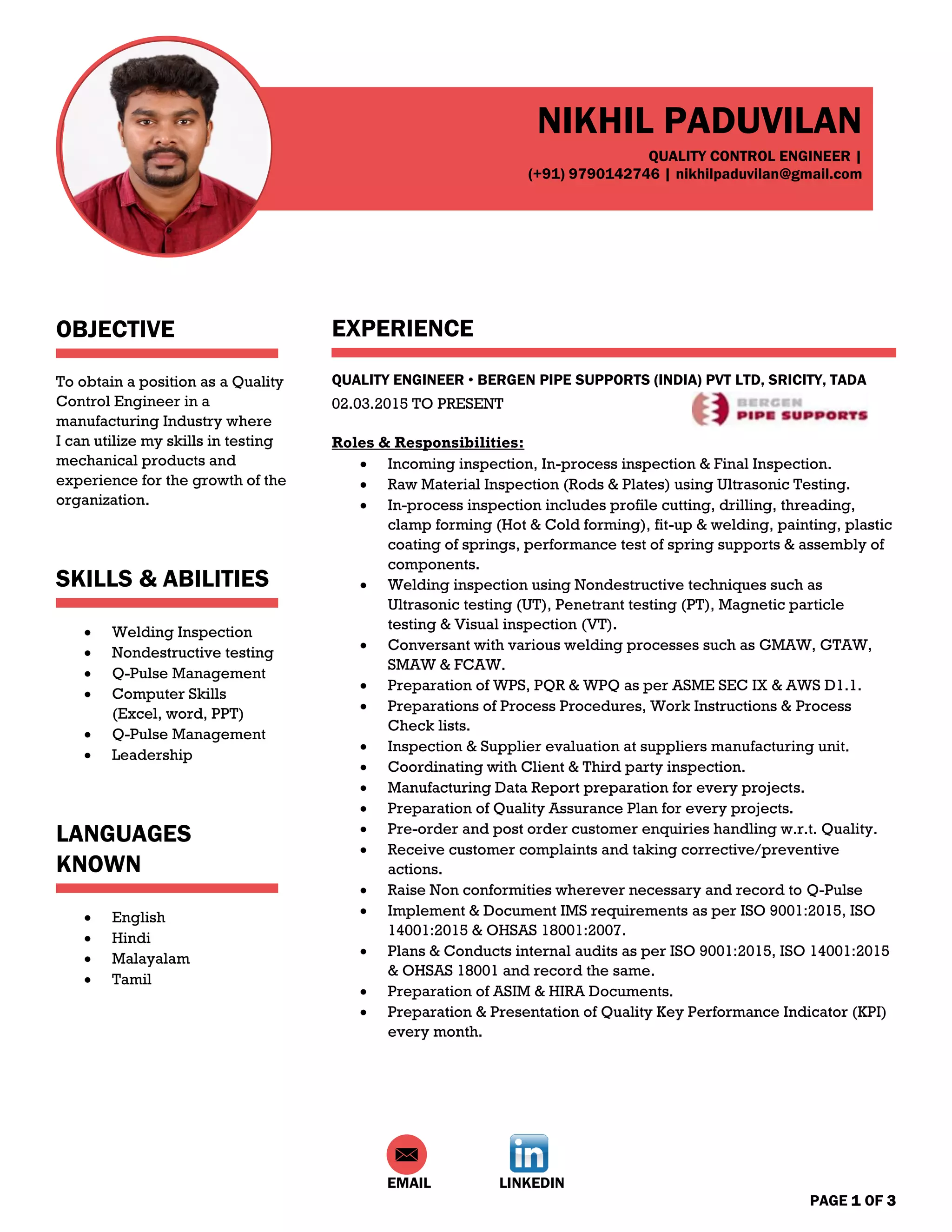 Nikhil paduvilan resume | PDF