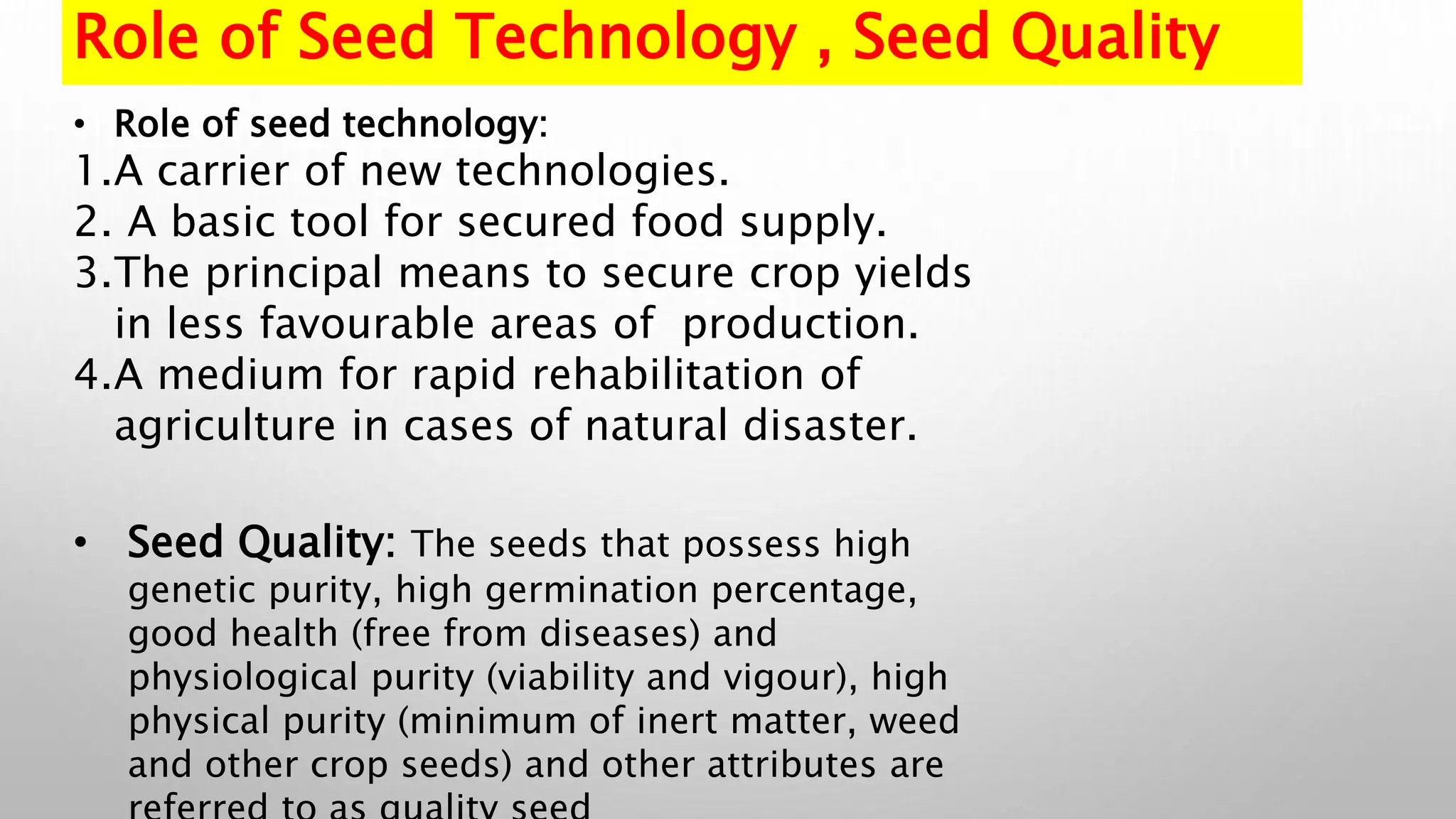Seed production Technology | PPTX