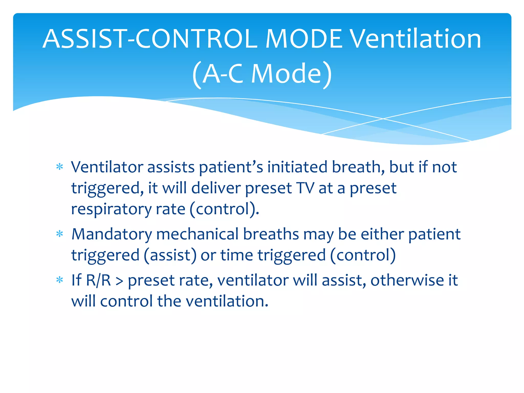 modes of ventilation | PPTX