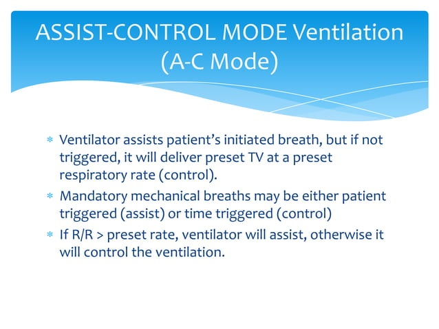 modes of ventilation | PPTX | Lung and Respiratory Health | Diseases ...