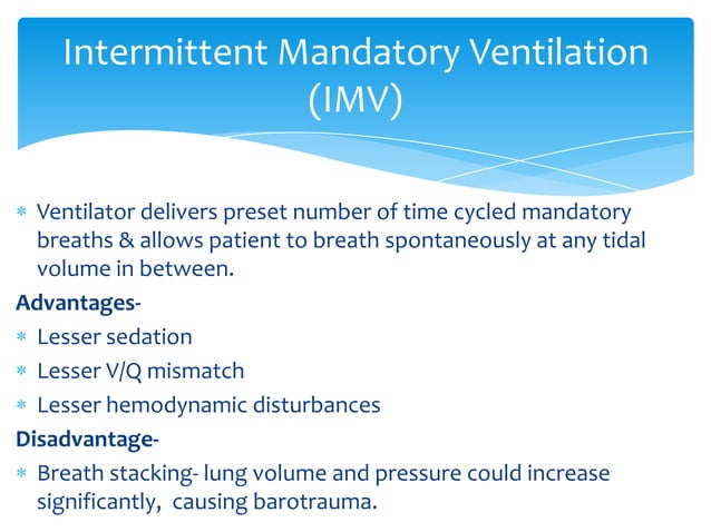 modes of ventilation | PPTX | Lung and Respiratory Health | Diseases ...