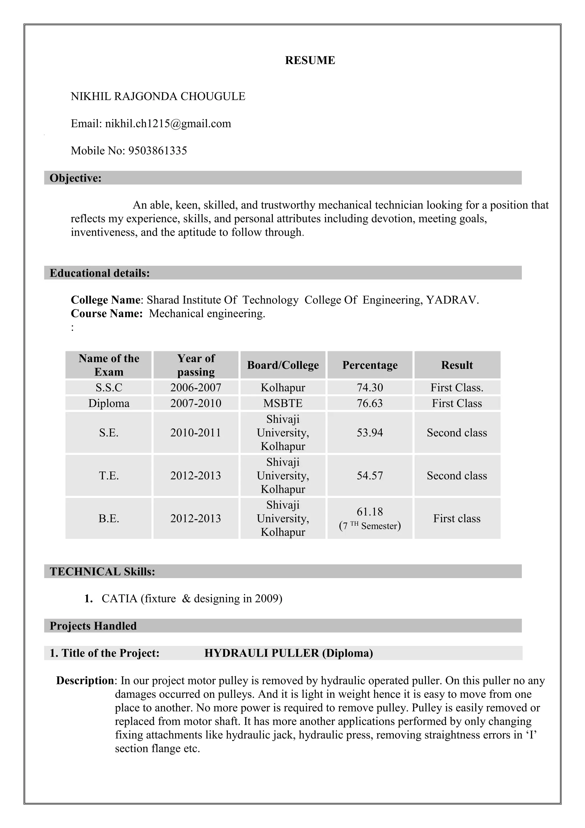 Nikhil resume | DOCX