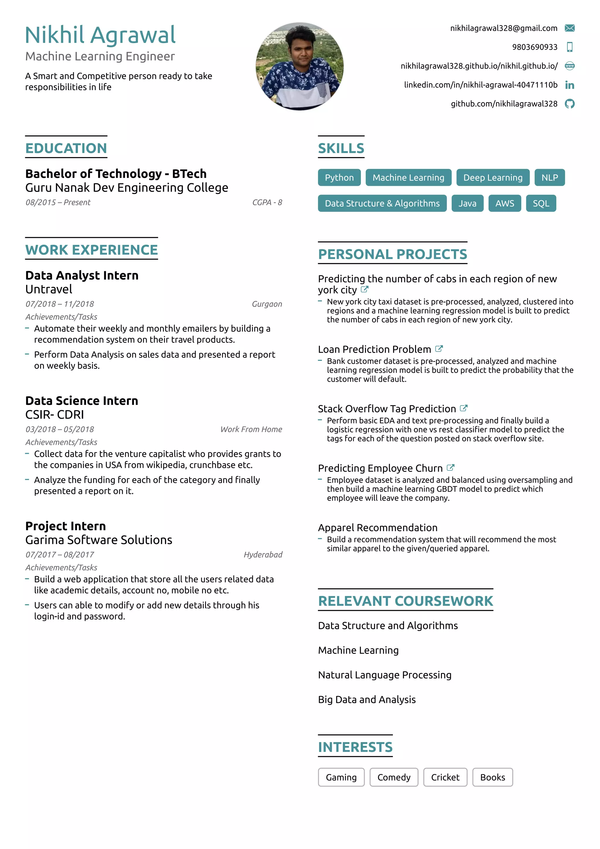 Nikhil's resume | PDF