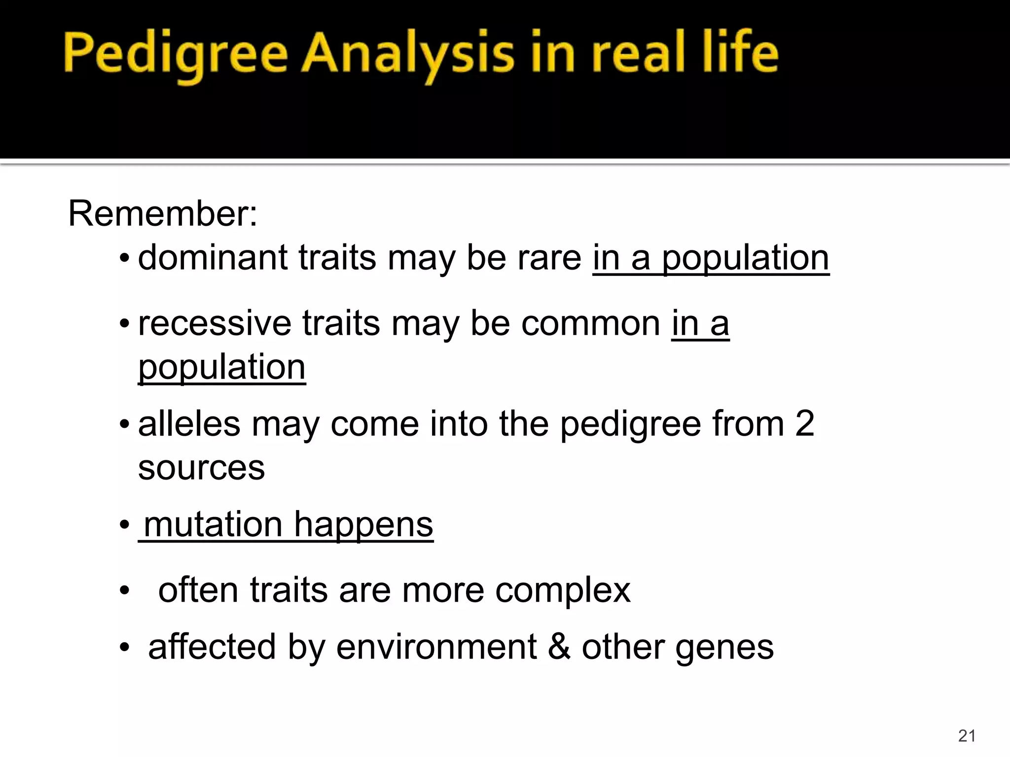 pedigree analysis | PPTX
