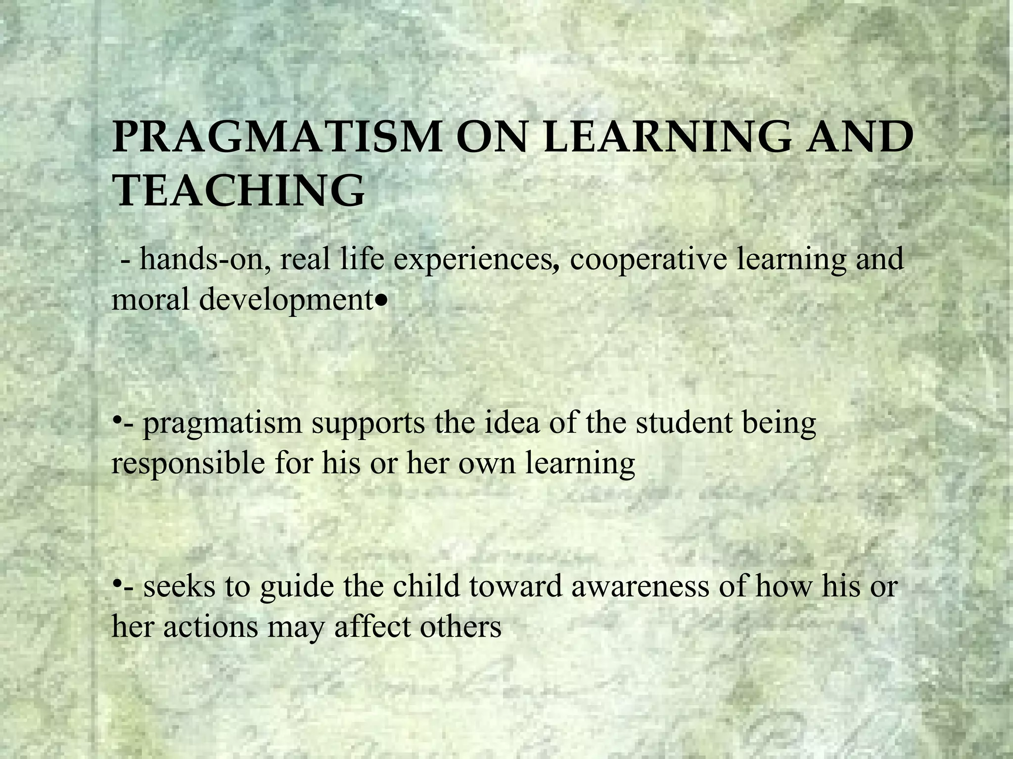 Pragmatism and Realism | PPT