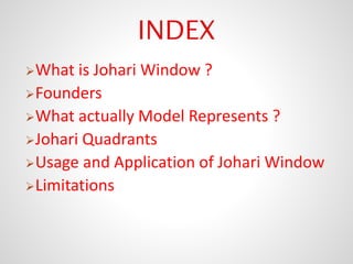 johari window ppt | PPTX
