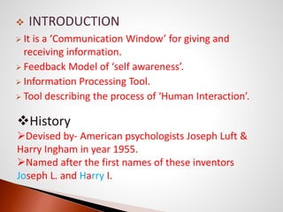 johari window ppt | PPTX