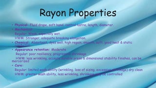 Rayon-The first man made fiber | PPTX