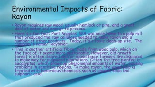 Rayon-The first man made fiber | PPTX