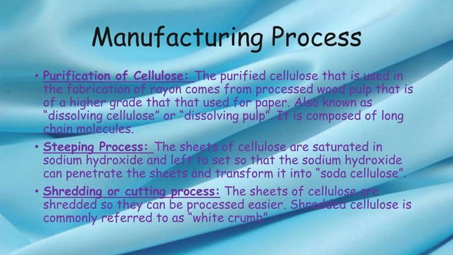 Rayon-The first man made fiber | PPT