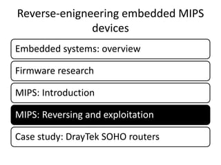 Nikita Abdullin - Reverse-engineering of embedded MIPS devices. Case ...