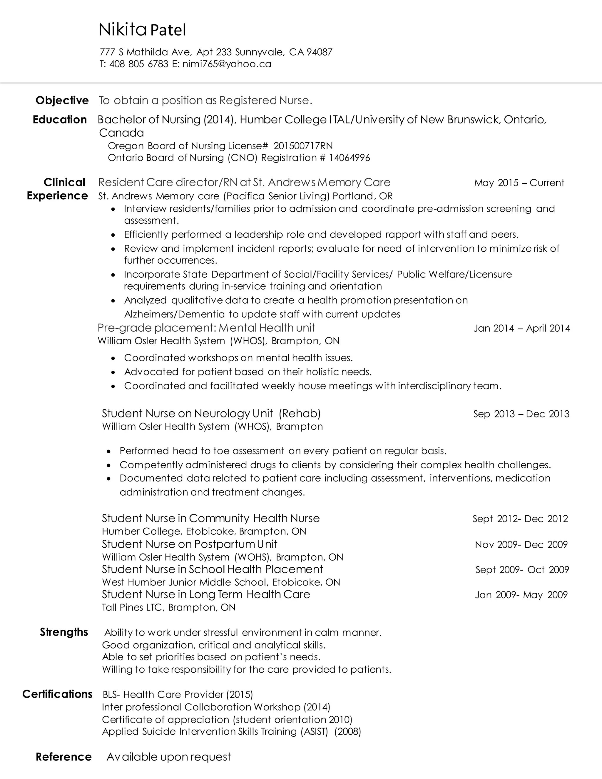 Nikita patel resume | DOCX