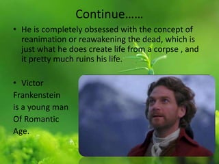 Character Of Victor Frankenstein | PPTX | Science Fiction | Genres