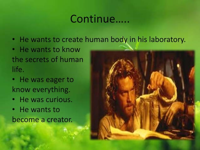Character Of Victor Frankenstein | PPTX | Science Fiction | Genres