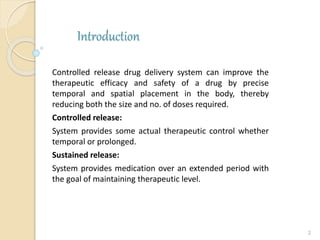 Rate controlled drug delivery system | PPTX