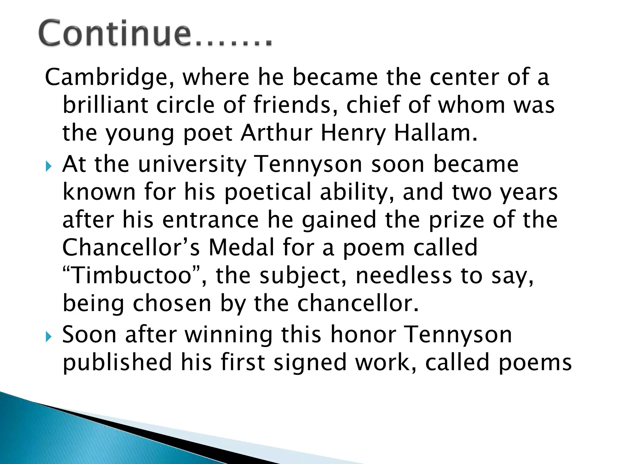 Alfred Lord Tennyson's Life and Work | PPTX