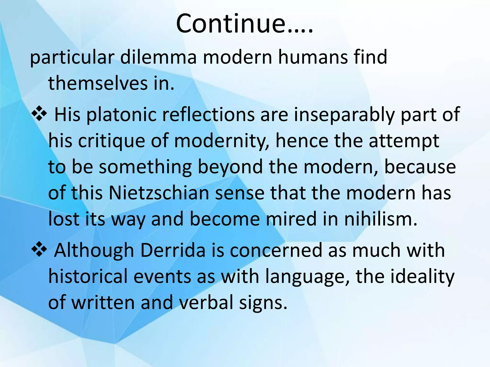 Derrida and Deconstruction | PPTX