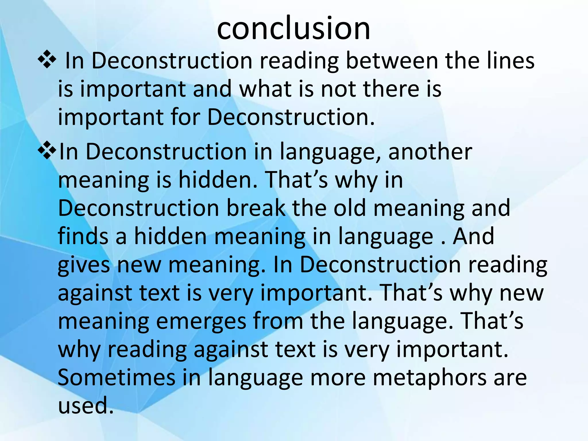 Derrida and Deconstruction | PPTX