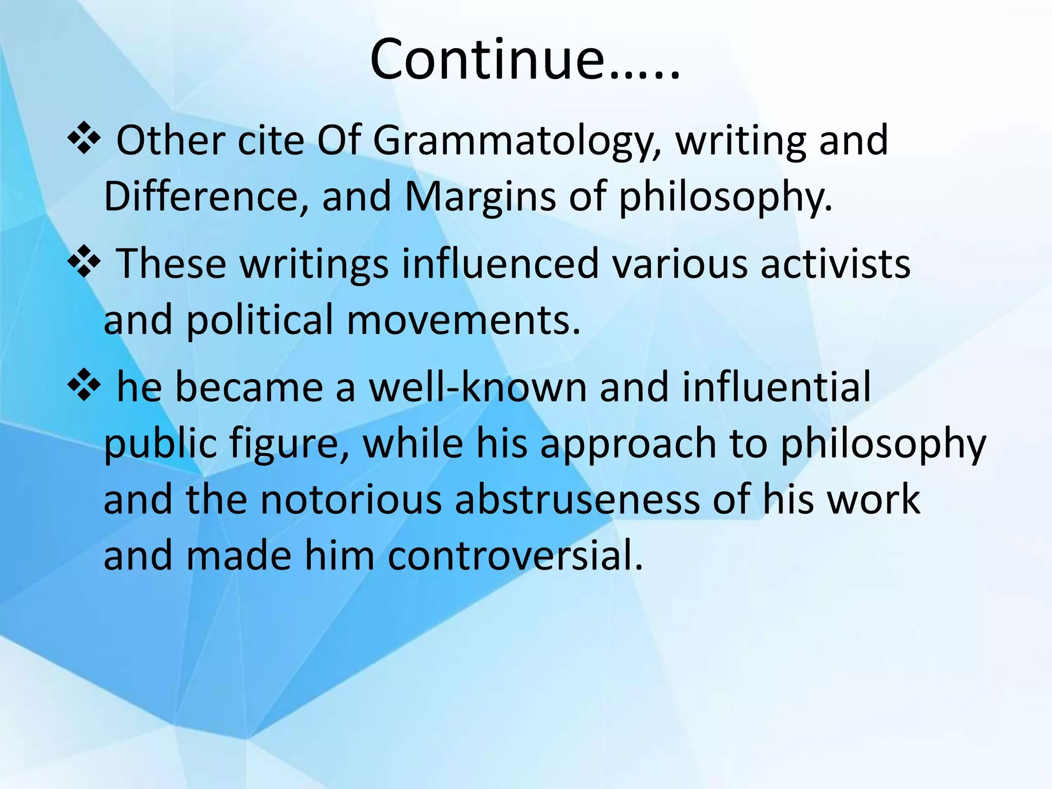 Derrida and Deconstruction | PPTX