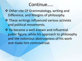 Derrida and Deconstruction | PPTX